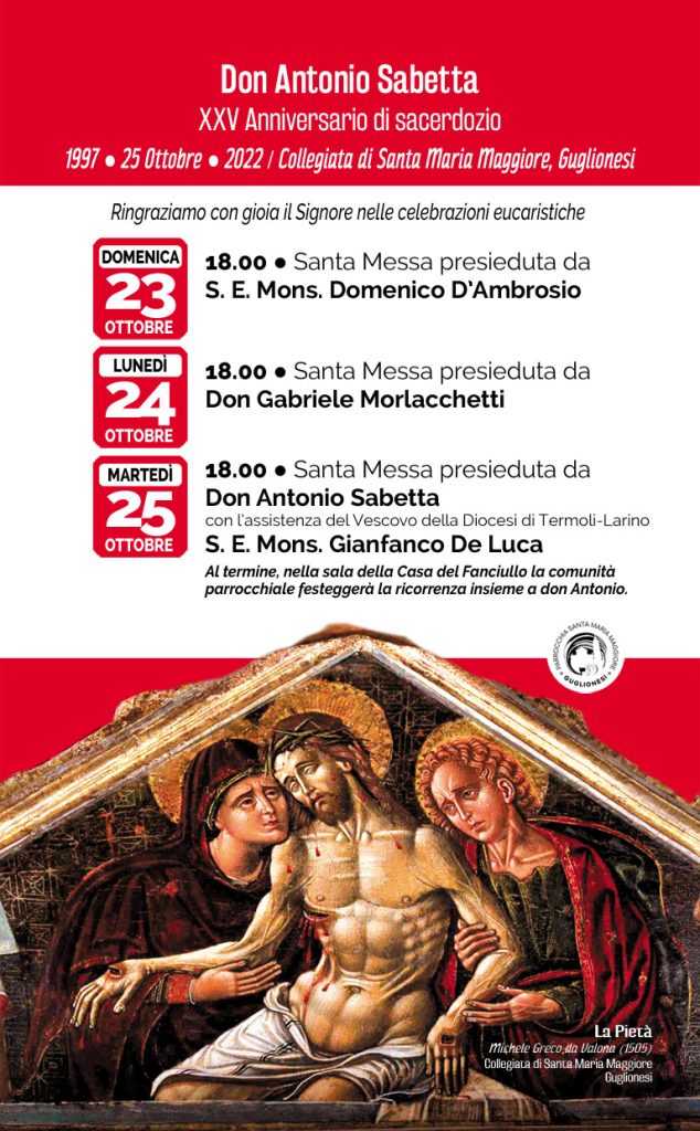 Guglionesi, 25esimo anniversario di ordinazione presbiterale per mons ...